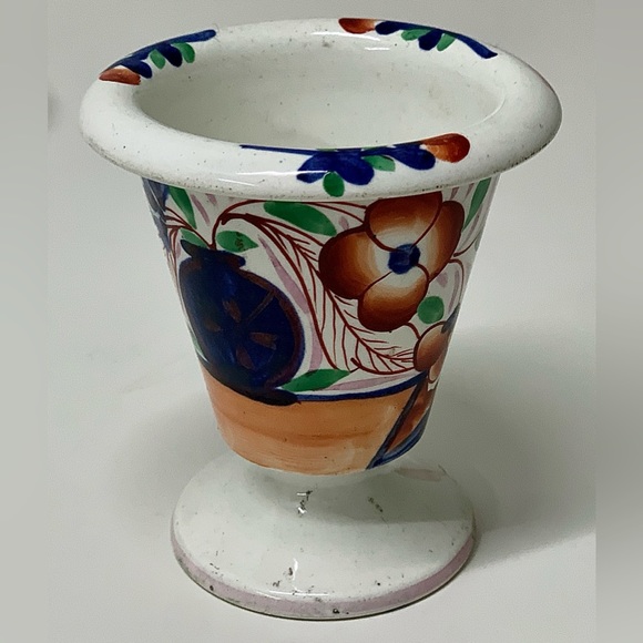 Art | 19th Century Antique Gaudy Welsh Pot De Fleurs Ii Urn Hand ...